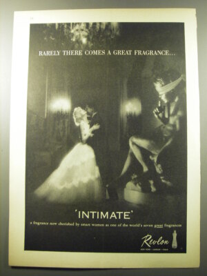 1960 Revlon Intimate Perfume Ad - Rarely there comes a great fragrance ...