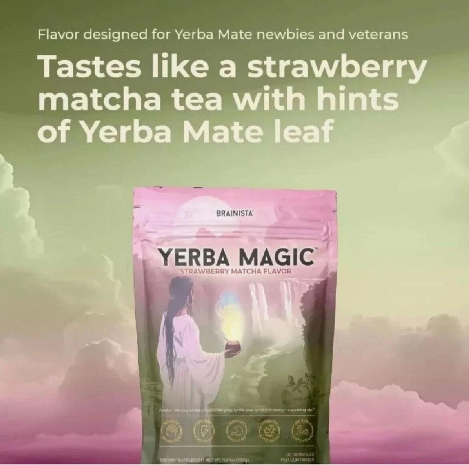 Yerba Magic=Yerba Mate Instant Tea Powder | Strawberry MatchaFlavor | eBay