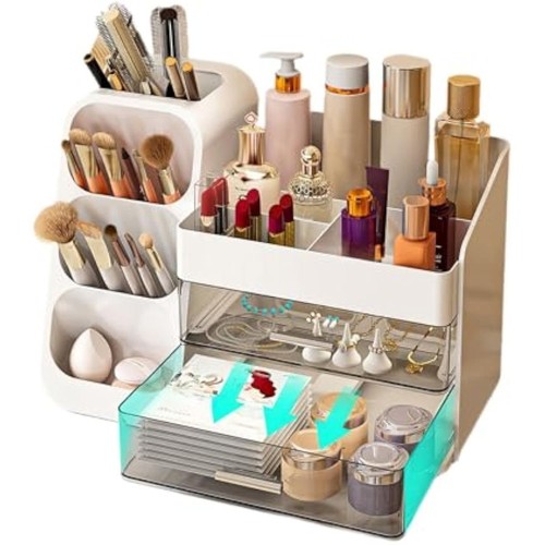 Large Makeup Organizer With Drawers Capacity Makeup Organizer,Large Va ...