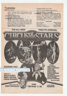 1987 CIRCUS of the STARS Magazin AD~Kirk DOUGLAS/Tony DOW/Heidi BOHAY ...
