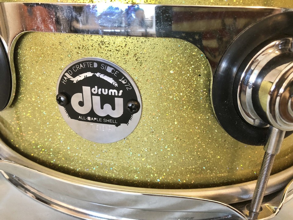 2000 DW Collector’s Series 12x6 Maple Short Stack Tom Lime Sparkle Drum ...