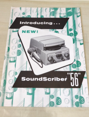 1950s Soundscriber 56 magnetic tape recorder - Original Advertising ...