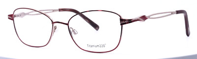 Titanium 220 T220-04 30 Red Womens Cat Eye Full Rim Eyeglasses 55-18 ...