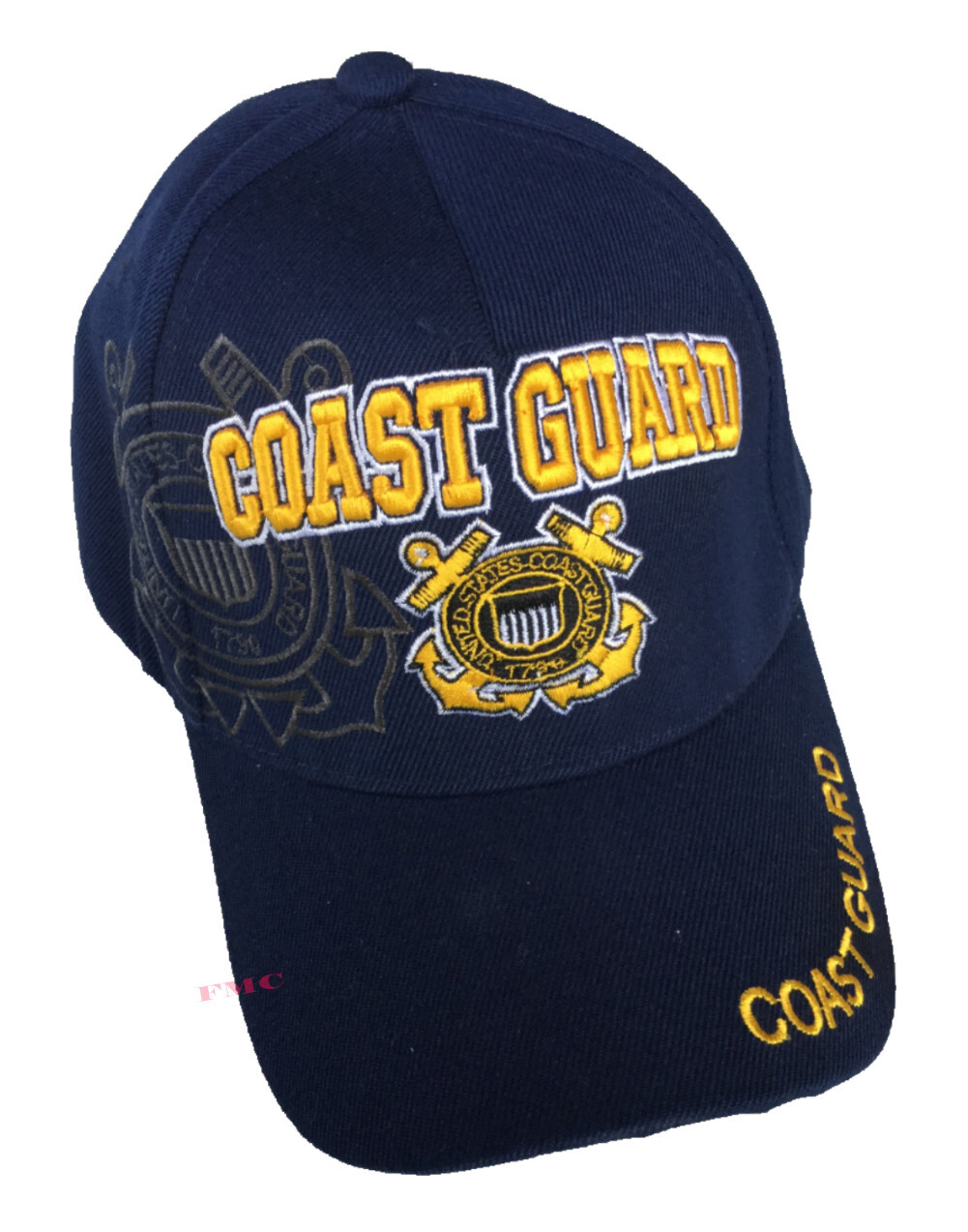 U.S. Coast Guard, Coast Guard on bill, Emblem on side, Adjustable navy ...