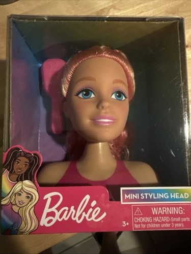 Barbie Mini 6" Styling Head Pink Hair Colored Highlights Fashionistas ...