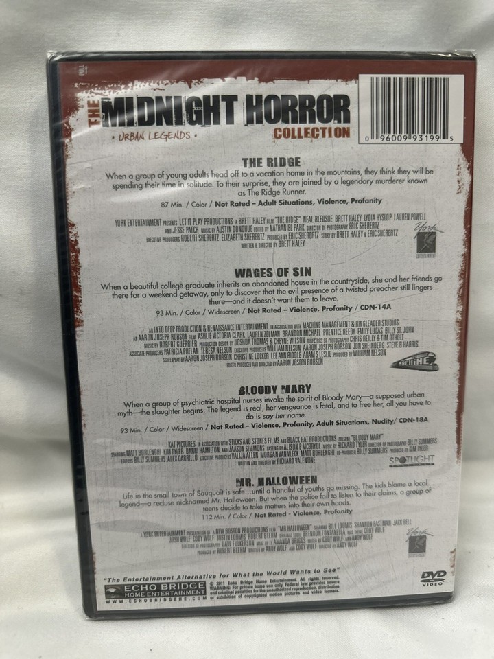The Midnight Horror Collection: Urban Legends (DVD, 2011) Factory ...