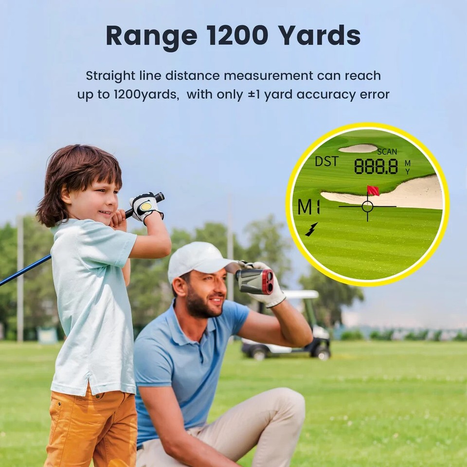 Golf Rangefinder with Slope and Pin Lock Vibration rechargeable battery ...