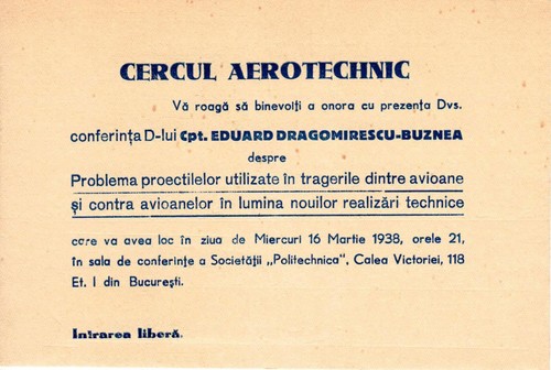 Romania, 1938, Vintage Invitation - Military Aerotechnical Circle | eBay
