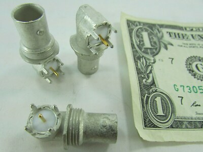 Lot 10 Tyco/Amp BNC Connector Jacks Female 75 Ohm Angle Panel Mount ...