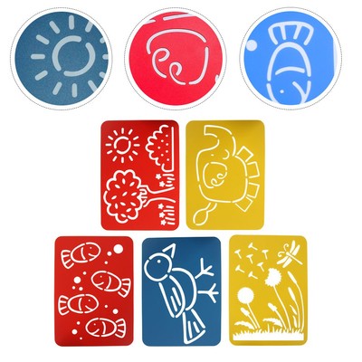 5 Pcs Cartoon Stencils for Painting Auxiliary Supplies Kid Drawing ...