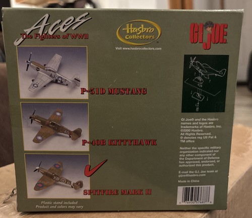 GI Joe Spitfire Mark II Airplane Aces Fighters of WWII 1:72 scale ...
