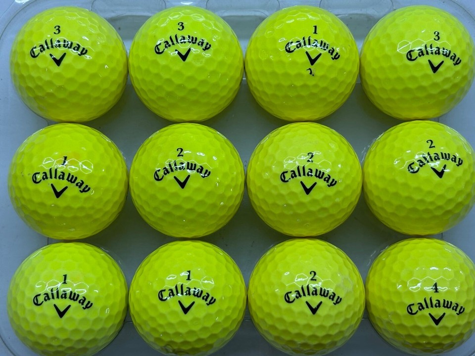 CALLAWAY CXR POWER YELLOW GOLF BALLS PEARL/GRADE A LAKE BALLS 24 PACK ...