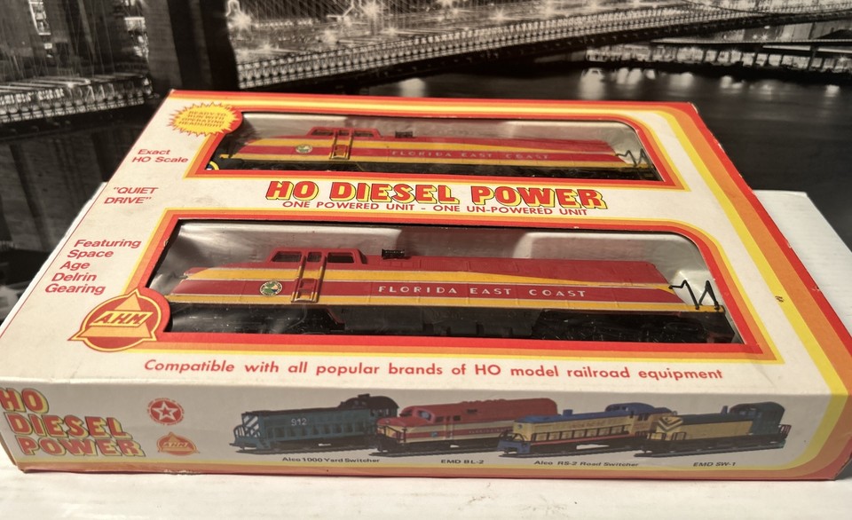 Rare AHM HO Diesel Power EMD BL-2 5040 Locomotive & Dummy FEC Vintage ...