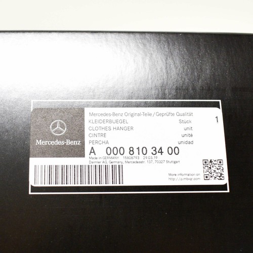 NEW MERCEDES-BENZ COAT HANGER STYLE AND TRAVEL EQUIPMENT A0008103400 | eBay