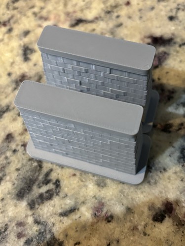 O Scale Single Track Piers. 4.5” Tall, 4”Wide “top” 5.25” Wide SET OF ...