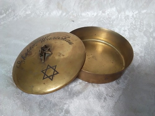 Hebrew souvenir box getto Warsaw jewish box | eBay
