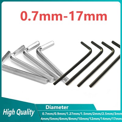 0.7mm-17mm Allen Keys Hexagon Key Hex Wrench Extra Long 5mm 6mm 8mm ...