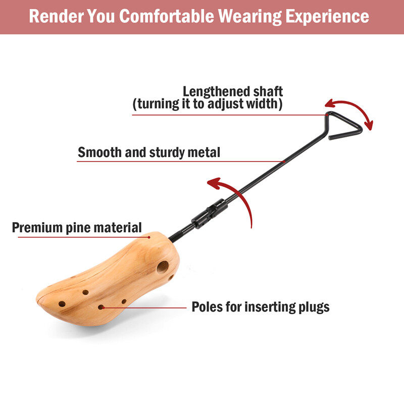 2-Way Wooden Adjustable Shoe Stretcher Expander Men Women Boot Shoes ...