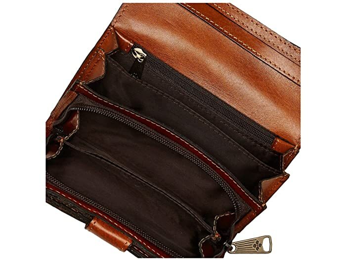 Patricia Nash NWT Cametti Women's Leather Wallet-Riot Rust Map RFID ...