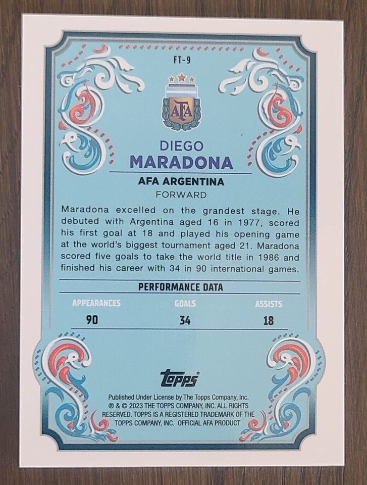 Diego Armando Maradona 2022-23 Topps Fileteado soccer Argentina | eBay
