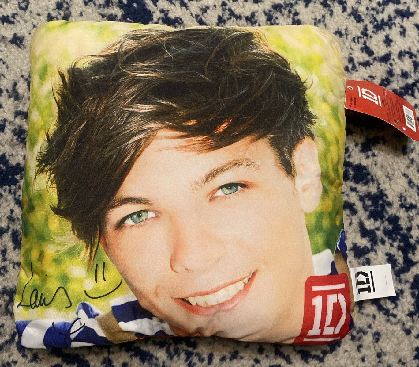 One Direction 1D Louis Tomlinson Photo Cushion Pillow 10" x 10" NWT