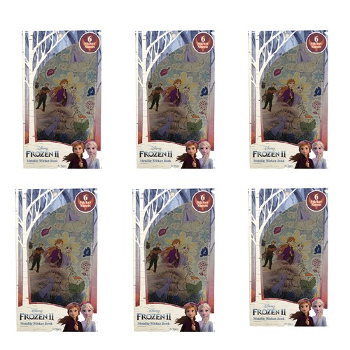 6x 6PK Frozen 2 Kids/Children Metallic Sticker Book Art Stationery ...