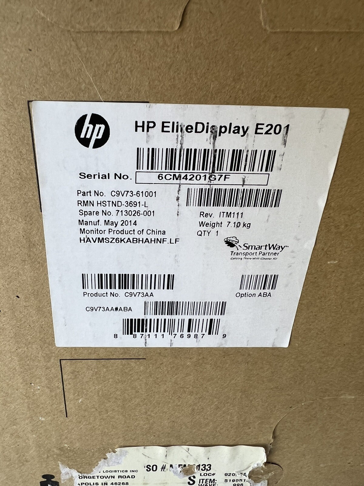 HP EliteDisplay E201 20" LED BACKLIT MONITOR HSTND-3691-L. - NEW ...
