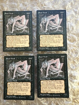 Set Of 4 Basal Thrull Fallen Empires MTG Magic|Kaja Foglio Art Variant ...