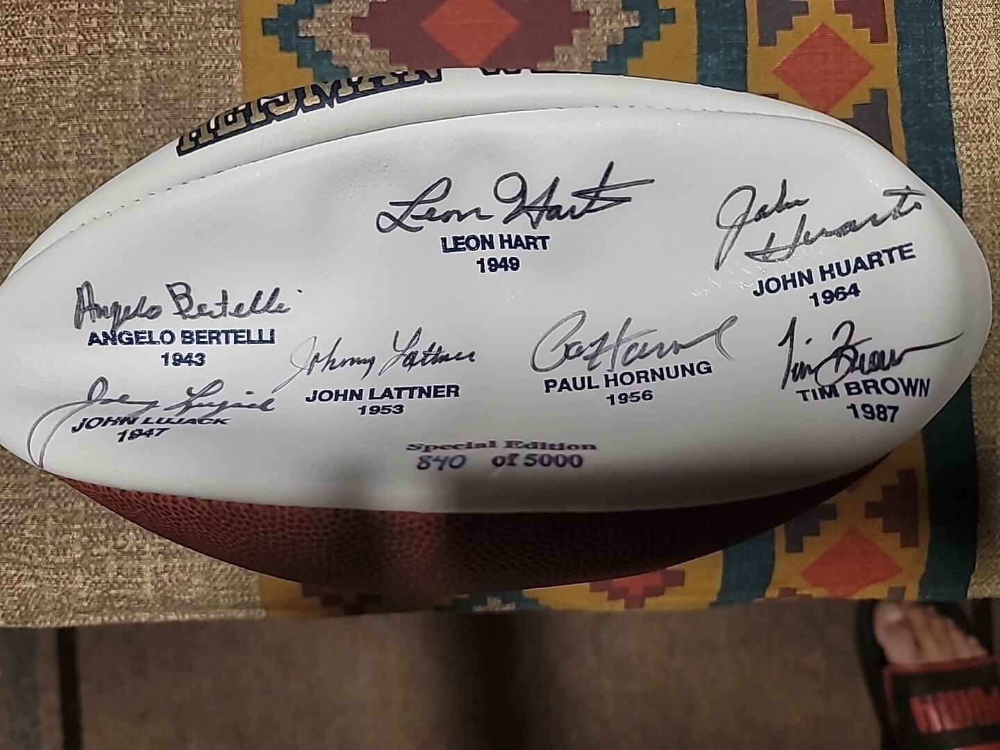 ND Heisman Winner Autograph Football. #840 Of 5000. | eBay