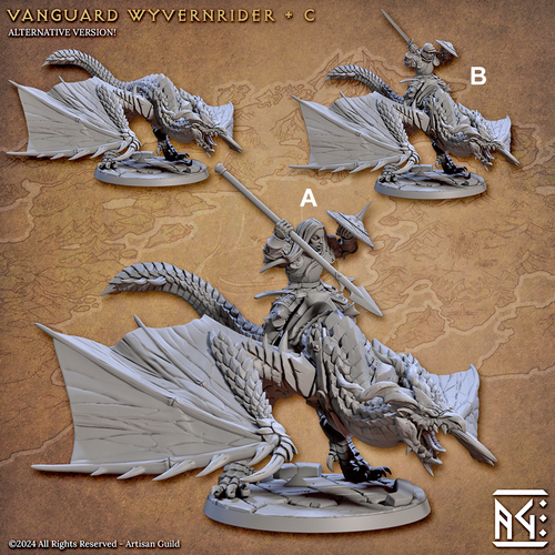 Vanguard Wyvernrider-C Fantasy Miniature DnD RPG Tabletop Game Artisan ...