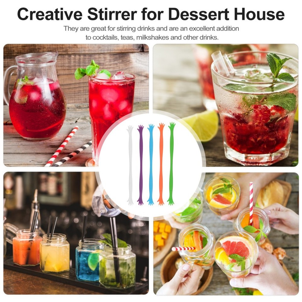 5 Pcs Silicone Stirring Stick Coffee Stirring Stick Practical Mixing ...