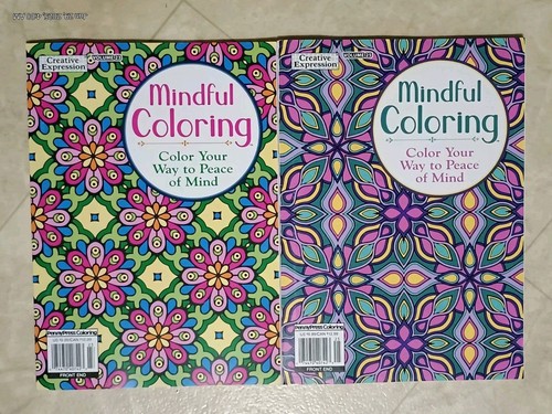 2 Adult Coloring Books MINDFUL COLORING VOLUME 23 and 25 Creative ...