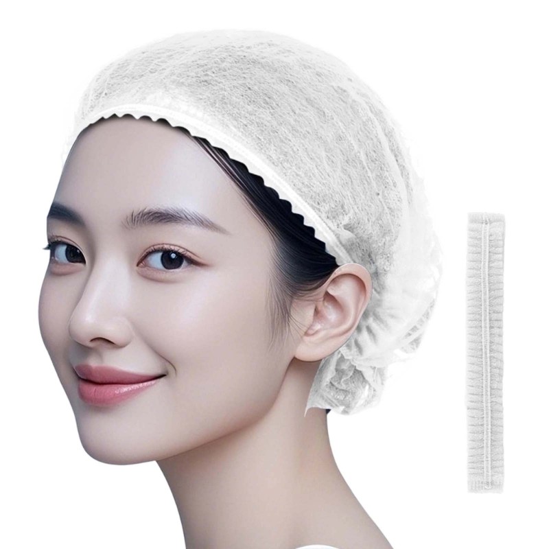 Hygienic Chefs Hat Disposable Nonwoven Elastic Fit For Kitchen Hair ...