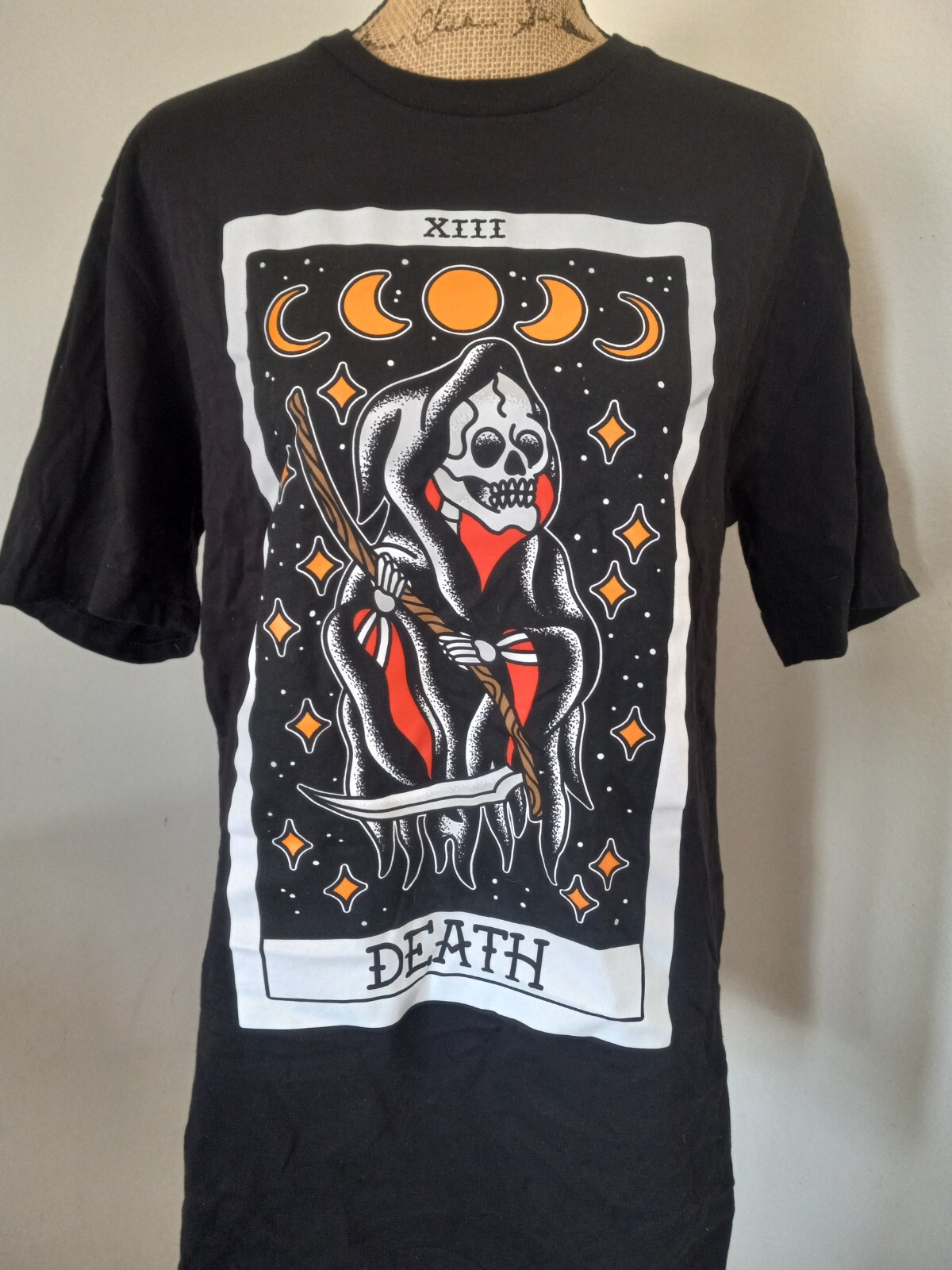 The Pretty Cult “Death” Black Goth Tarot Card XIII T-… - Gem