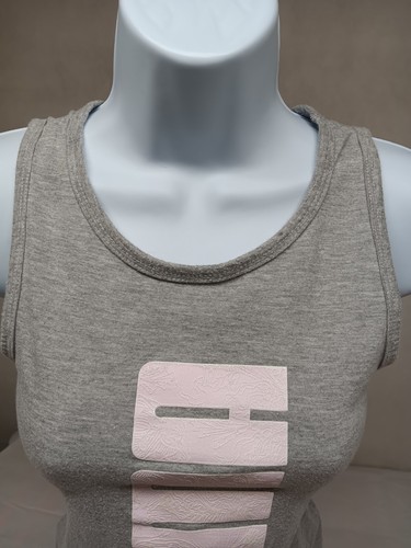 PUMA WOMENS JUNIOR MEDIUM SIZE 8-10 GRAY PINK FLORAL GRAPHIC OPEN BACK ...