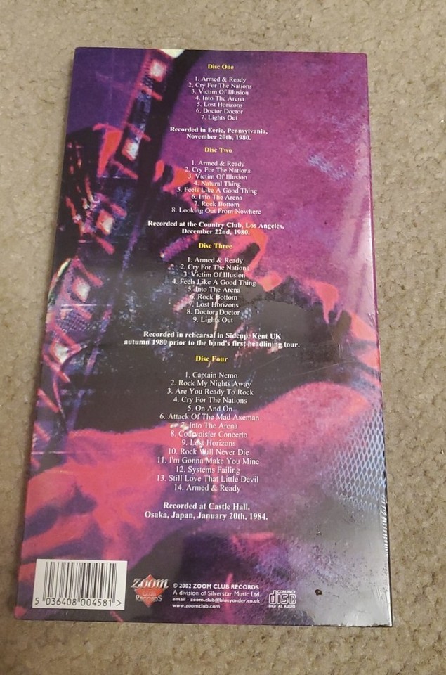 Michael Schenker Reactivate Live 4 cd set Zoom Club MSG uk 2002 release ...