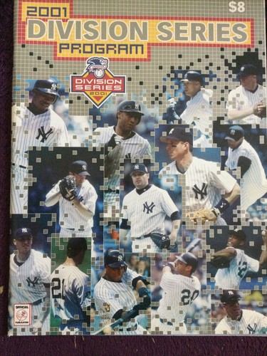 Official 2001 MLB AL Division Series Program New York Yankees | eBay