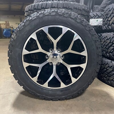 4 20x9 OE Snowflake Reps Wheels 32" General ATX Tires 6x5.5 Chevy ...