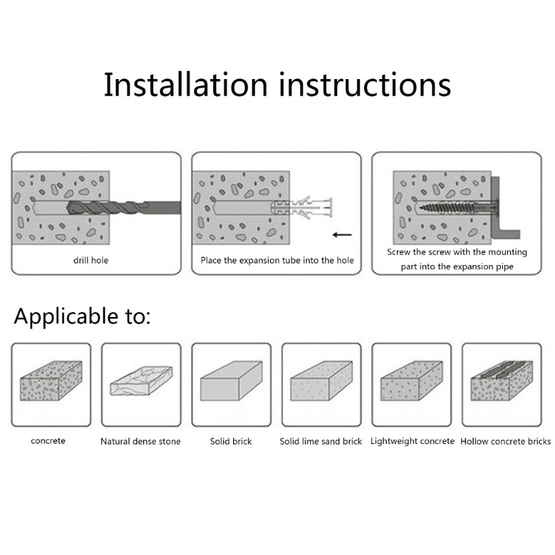 20/40pcs Plastic Expansion Pipe Tube Wall Plugs Drywall Wall Anchors ...