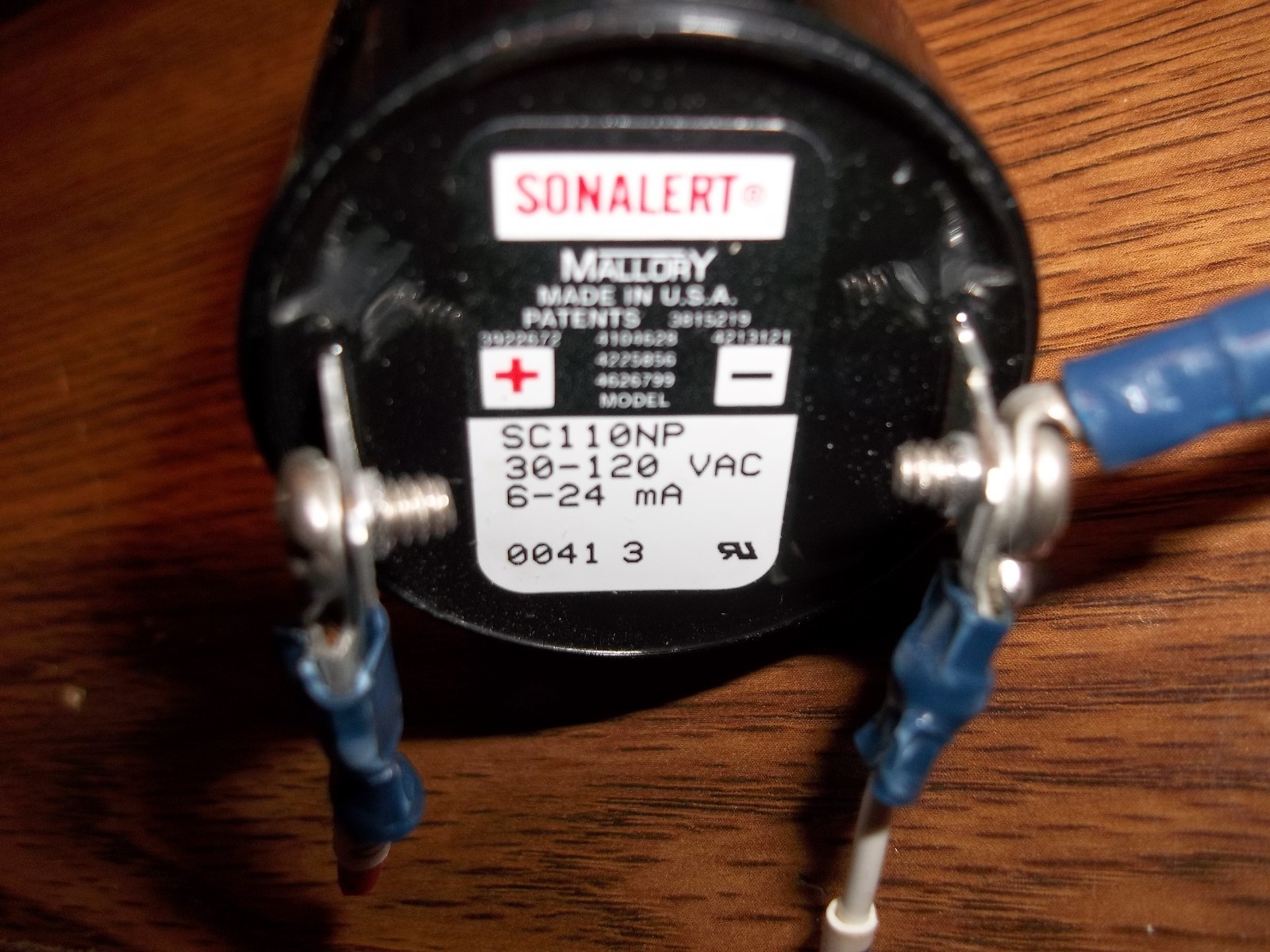 MALLORY SONALERT SC110NP ALARM BUZZER PULSE ACTION 30-120 VAC 6-24 MA ...