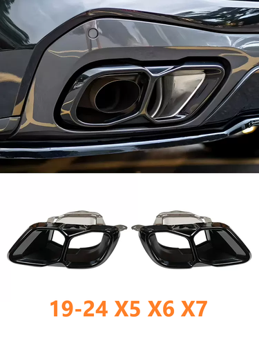 For BMW X5 X6 X7 G05 G06 G07 2019-2024 Rear Bumper Tail Exhaust Pipe ...