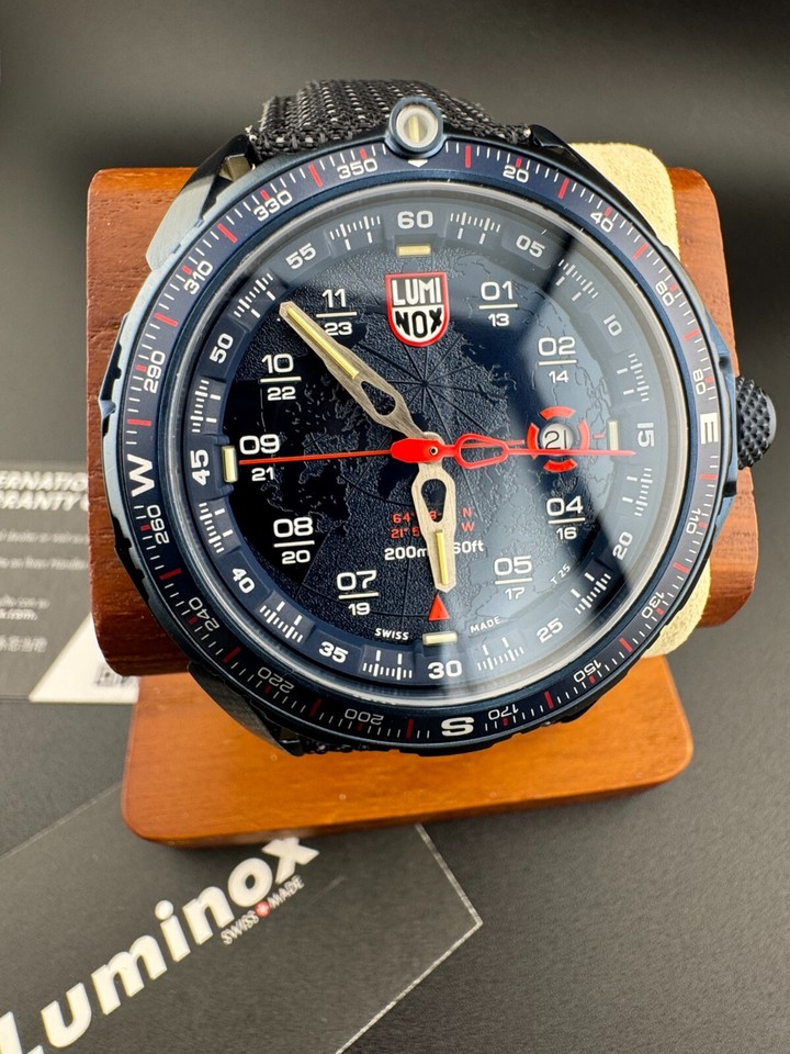 New Luminox Ice-Sar Arctic Navy Blue Steel 46mm Watch Date 200 Meters ...
