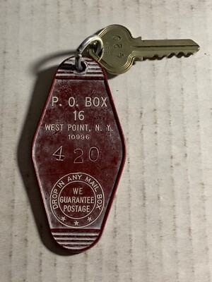 P.O. Box 16 Hotel Motel Key Fob & Key West Point New York #420 | eBay