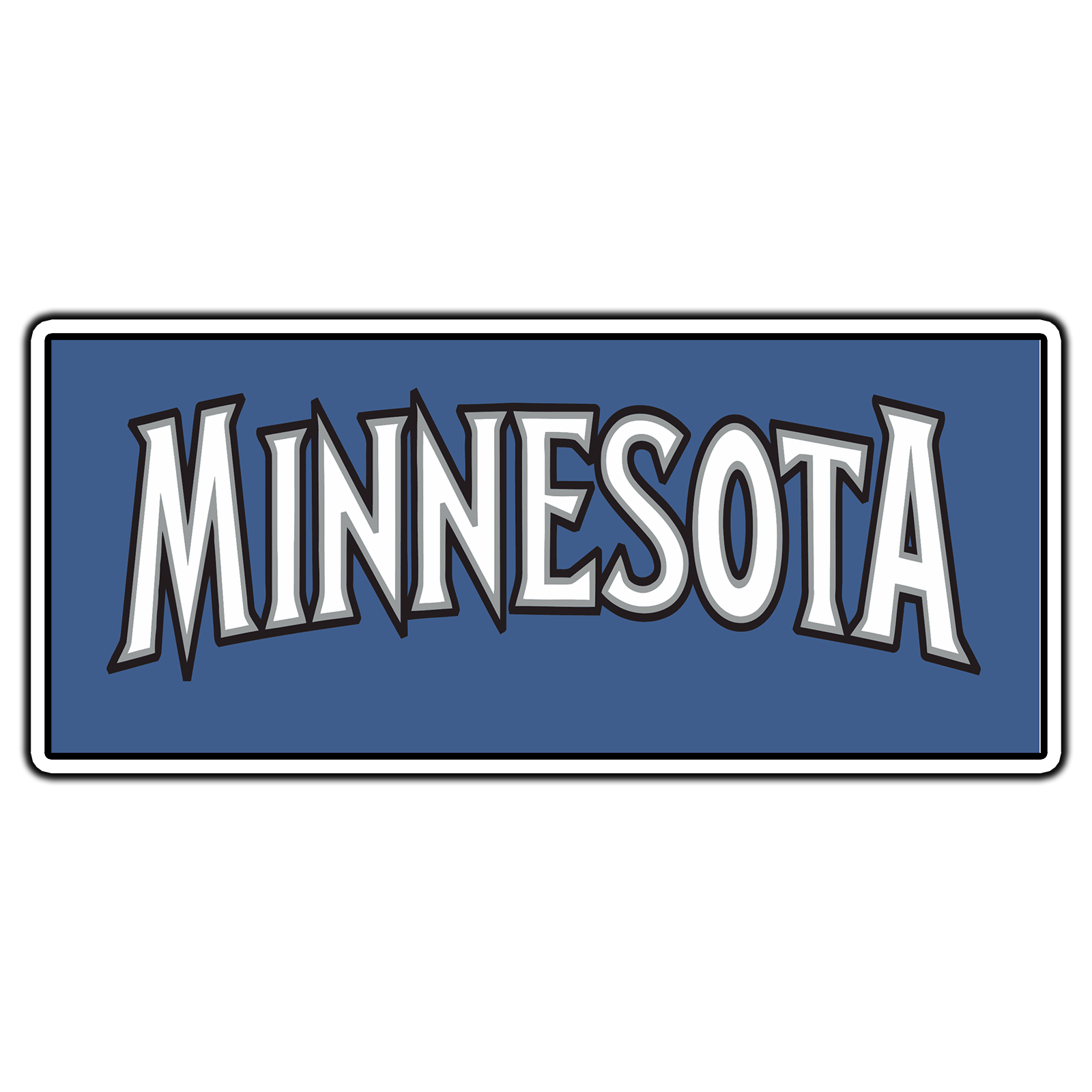 Minnesota Timberwolves Banner Logo #8 Basketball Sticker Waterproof ...