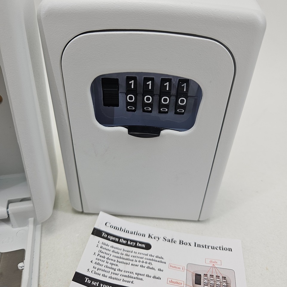 2 Key Lock Box for Outside Combination Wall Mounted Real Estate Agent ...