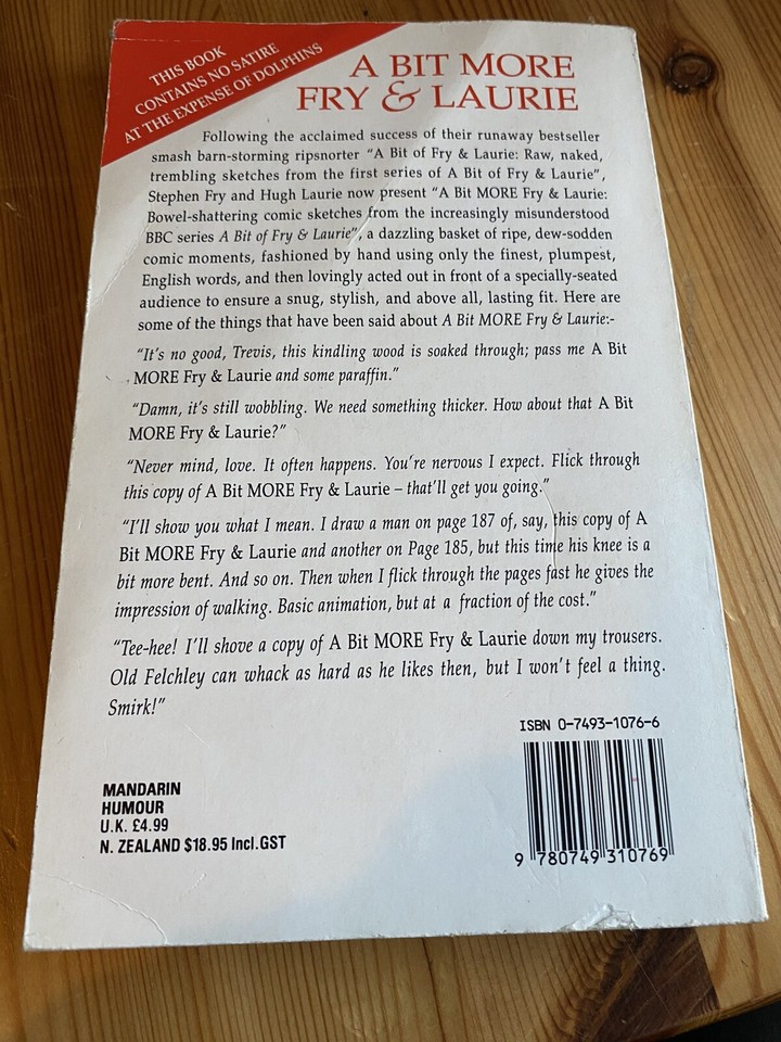 A Bit of Fry and Laurie by Hugh Laurie, Stephen Fry . PB Signed Stephen ...