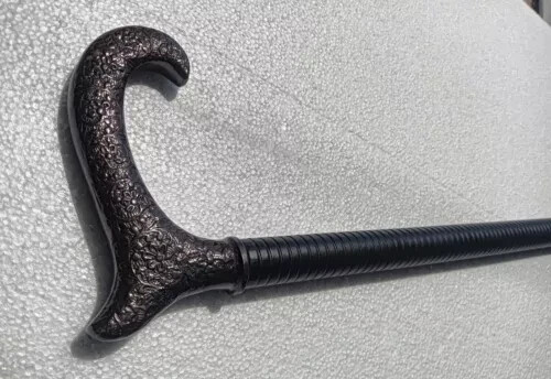 Stainless Steel Tactical Antique Engraved Derby Head Handle Walking ...
