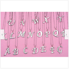Silver Alphabet Initial Large Letter Pendant Necklace Birthday Gift (A ...