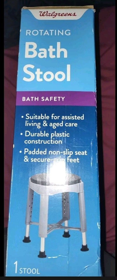 Rotating Bathroom Safety Swivel Seat Shower Stool Chair Walgreens | eBay