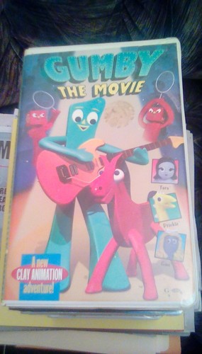 Gumby The Movie RARE KidVision Clamshell 1995 VHS clay animation kids ...